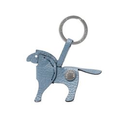 Gretchen Schlüsselanhänger Pony Keyring, aus italienischem Kalbsleder, blau