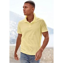 Beach Time Beachtime Poloshirt aus Baumwoll-Piqué - mit Knopfleiste, gelb