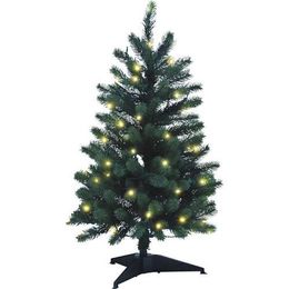 Xenotec PE-BM120 Künstlicher Weihnachtsbaum mit Beleuchtung Tanne Warmweiß LED Grün EEK: G (A - G) mit Ständer