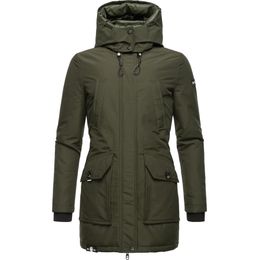 Navahoo Winterjacke Damen Gr&ouml;&szlig;e S oliv / schwarz / wei&szlig;