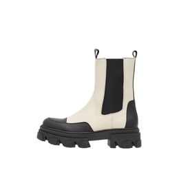 Bianco Chelsea Boots 'GINNY' Damen Gr&ouml;&szlig;e 42 creme / schwarz Winterschuhe