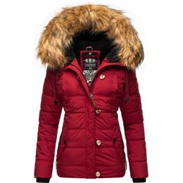 Navahoo Winterjacke 'Zoja' Damen Gr&ouml;&szlig;e XL hellbraun / rot