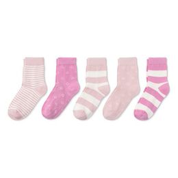 Tchibo 5 Paar Socken - Rosa/Gestreift - Gr.: 35-38