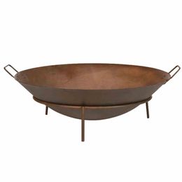 siena GARDEN Feuerschale Rusty Ø 70 cm Gusseisen rostbraun, mit Griffen