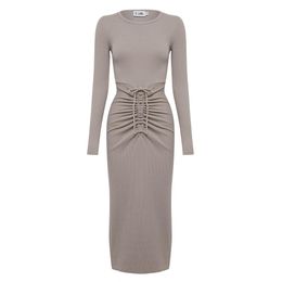 Calli Kleid 'DIONA' Damen Gr&ouml;&szlig;e 44 taupe Winterkleid