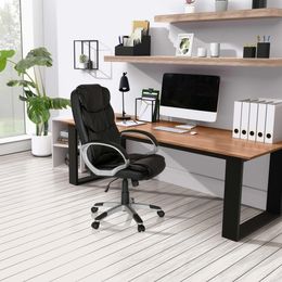 MyBuero XXL Chefsessel RELAX BY155 Schwarz, ergonomischer gepolsterter Bürostuhl