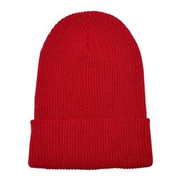 Flexfit Beanie Flexfit Accessoires Recycled Yarn Ribbed Knit Beanie (1-St), rot