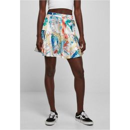Urban Classics Jerseyrock Damen Ladies AOP Satin Mini Skirt (1-tlg), gelb