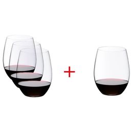 Riedel - O Wine Weingläser, Cabernet / Merlot, transparent, 600 ml (3+1 gratis)