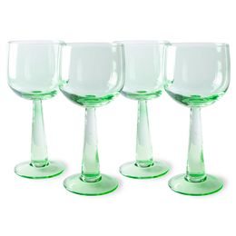 HKliving - Emeralds Weinglas, 200 ml, fern green (4er-Set)