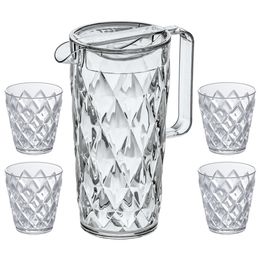 Koziol - Crystal Kanne 1.6 l mit 4 Becher, crystal clear