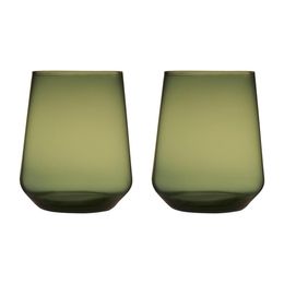 iittala - Essence Wasserglas 35 cl, moosgrün (2er-Set)