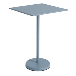 muuto - Linear Steel Bistrotisch Outdoor 70 x 70 cm, H 105 cm, hellblau