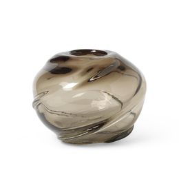 ferm LIVING - Water Swirl Vase, H 16 cm, smoked grey