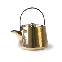 HKliving - Bold & Basic Keramik Teekanne 0.7 l, gold