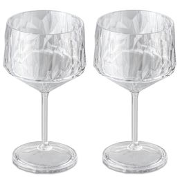 Koziol - Club No.15 Trinkglas, 0.4 l, crystal clear (2er-Set)