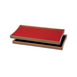 Architectmade - Tablett Turning Tray, 23 x 45 cm, schwarz / rot