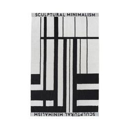 Kristina Dam Studio - Minimal Handtuch, 100 x 150 cm, schwarz / off-white