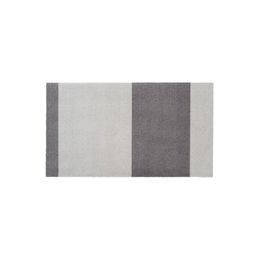 Tica Copenhagen - Stripes Horizontal Läufer, 67 x 120 cm, hellgrau / stahlgrau