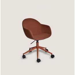 JVmoebel Drehstuhl Brauner Bürostuhl Luxus Chefsessel Stoff Drehbarer Stuhl Möbel (1 St)