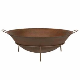 siena GARDEN Feuerschale Rusty Ø 61 cm Gusseisen rostbraun, mit Griffen