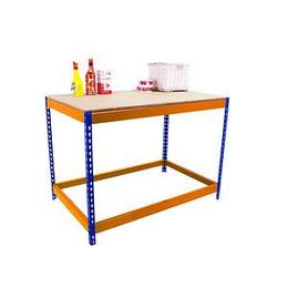 Simonrack Werkbank SIMONWORK BASIC 1 orange, blau 180,0 x 75,0 x 90,0 cm