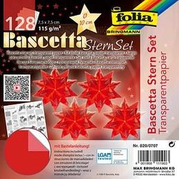Folia Faltblätter Bascetta-Stern Mini rot 128 Blatt
