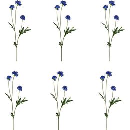 Kunstblume Kornblume Kornblume, Creativ green, Höhe 59 cm, im 6er Set, blau
