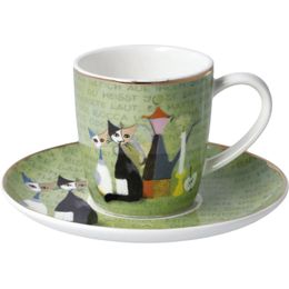 Goebel Espressotasse Rosina Wachtmeister - "La Storia di Serafino", Fine China-Porzellan, aus sehr hochwertigem Fine Bone China, grün