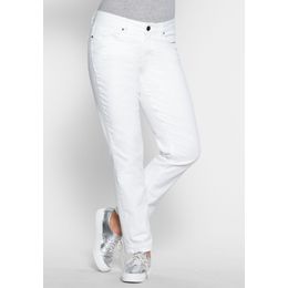 sheego Große Größen: Schmale Stretch-Jeans KIRA, white Denim, Gr.84