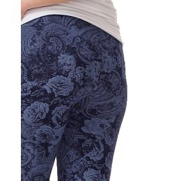 YESET Umstandshose Umstand Capri Hose 3/4 Muster Umstandshose Leggings Leggins gekämmte B