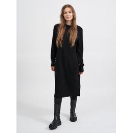 Vila Shirtkleid Langarm Midi Strickkleid Loose Fit Pullover Dress VIRIL (lang) 4601 in Schwarz