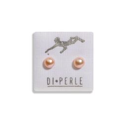 DI PERLE Paar Ohrstecker Damen Perlenschmuck 585 Gelbgold Süsswasser Perlen Ohrstecker, Damen Perlenschmuck, beige