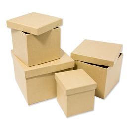 buttinette Quadratische Schachteln, 4 Stück