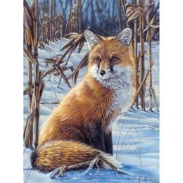 buttinette Malen nach Zahlen mit Acrylfarben, "Fuchs", 23 x 30,5 cm