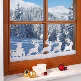 buttinette Weihnachtliche Fensterdeko "Rentiere", 18 cm hoch, 1,9 m lang