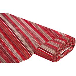 buttinette Möbelstoff Streifen "Pernitz", rot-color