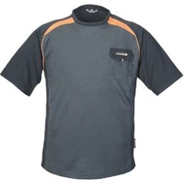 Terratrendjob - T-Shirt grau/schwarz/orange Gr. m - Grau