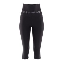 WINSHAPE Leggings 3/4-Functional Comfort HWL212C-silberne 7 Chakras High Waist, schwarz