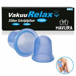 MAVURA Vakuum-Massager VakuuRelax Silikon Schröpfgläser Set Schröpfen Saugglocken Vakuum