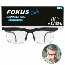 MAVURA Brille FOKUS individuell einstellbare Brille -6 bis +3 Dioptrien