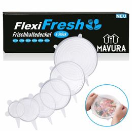 MAVURA Frischhaltedeckel FlexiFresh Silikon Deckel Stretch Frischhalte Universal Lebensmittel