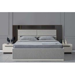 JVmoebel Schlafzimmer-Set Design Bett 2x Nachttische 3 tlg. Schlafzimmer Luxus Italienische Stil