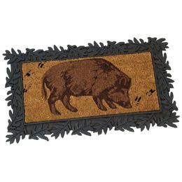 La Chasse® Geldbörse Fußmatte "Keiler" Wildschwein Fußabstreifer Geschenk von Oefele Jagd