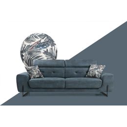 JVmoebel 3-Sitzer Blau Sofa Designer Möbel Wohnzimmer Modern Sitzmöbel Neu