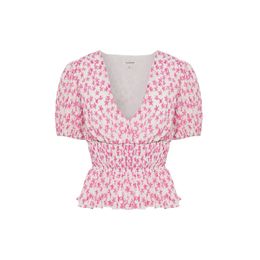 Tussah Top 'HARLIE' Damen Gr&ouml;&szlig;e L pink / wei&szlig;