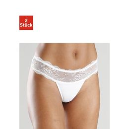 Vivance String weiß Gr. 40/42 für Damen. Körpernah