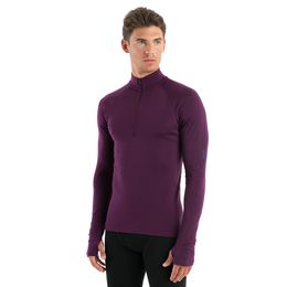 Icebreaker 300 MerinoFine™ Polar Half-Zip-Thermo-Langarmshirt - Mann - Nightshade - Größe M