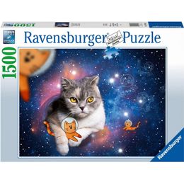 Ravensburger Puzzle Katzen fliegen im Weltall, 1500 Puzzleteile, Made in Germany; FSC®- schützt Wald - weltweit, bunt
