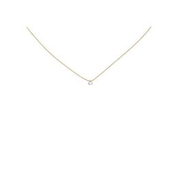 Jobo Collier, 750 Gold mit 1 Diamant 45 cm, gelb|goldfarben